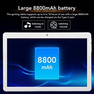 Gaming Tablet, Rear 16MP 10.1in Tablet Front 8MP Dual Frequency for Office for Children (US Plug)