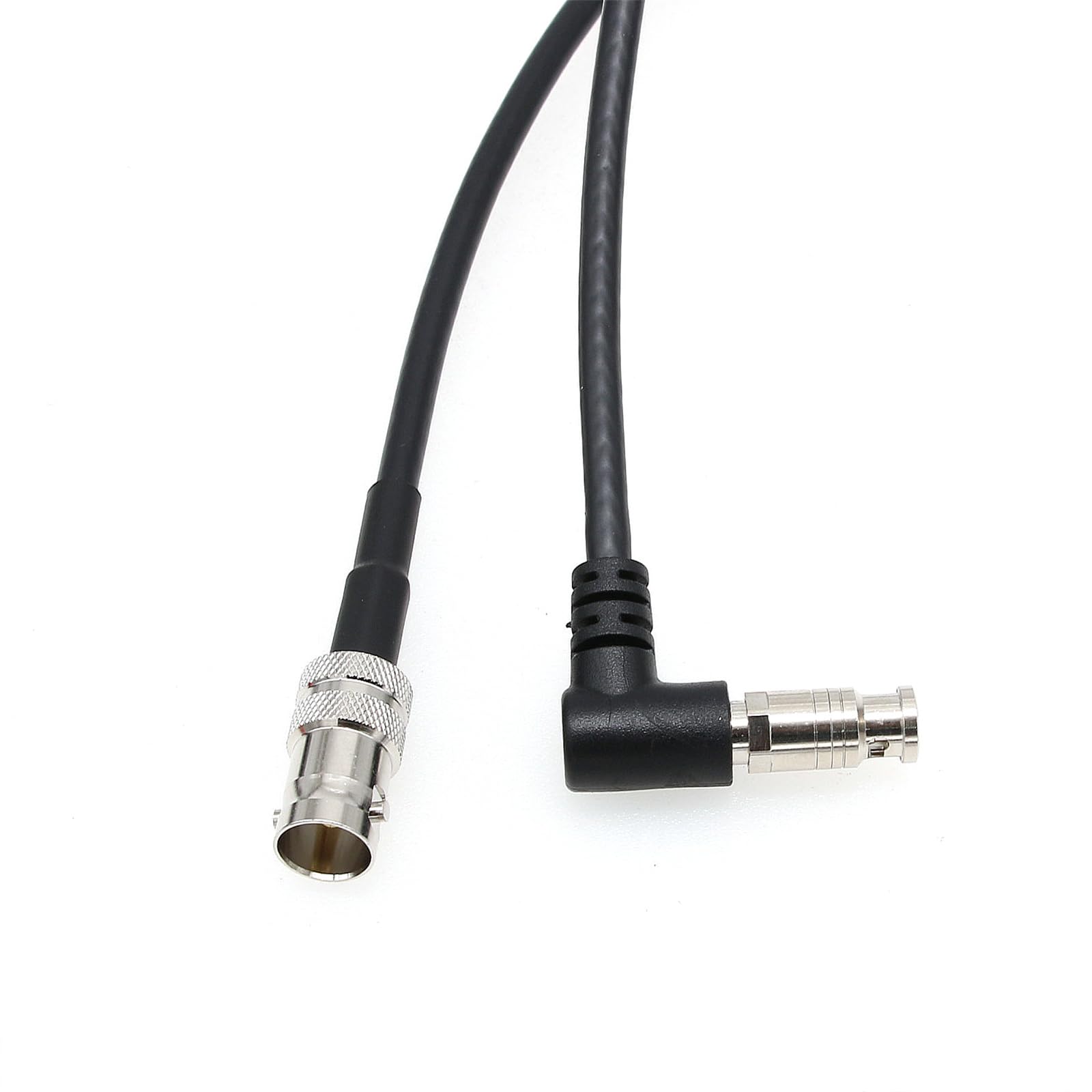 HangTon Micro BNC to Female BNC SDI Cable for Blackmagic Video Assist 4K 5" Monitor, Micro Studio Camera 4K G2, Right Angle High Density 6G-SDI 60cm