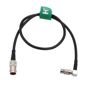 HangTon Micro BNC to Female BNC SDI Cable for Blackmagic Video Assist 4K 5" Monitor, Micro Studio Camera 4K G2, Right Angle High Density 6G-SDI 60cm