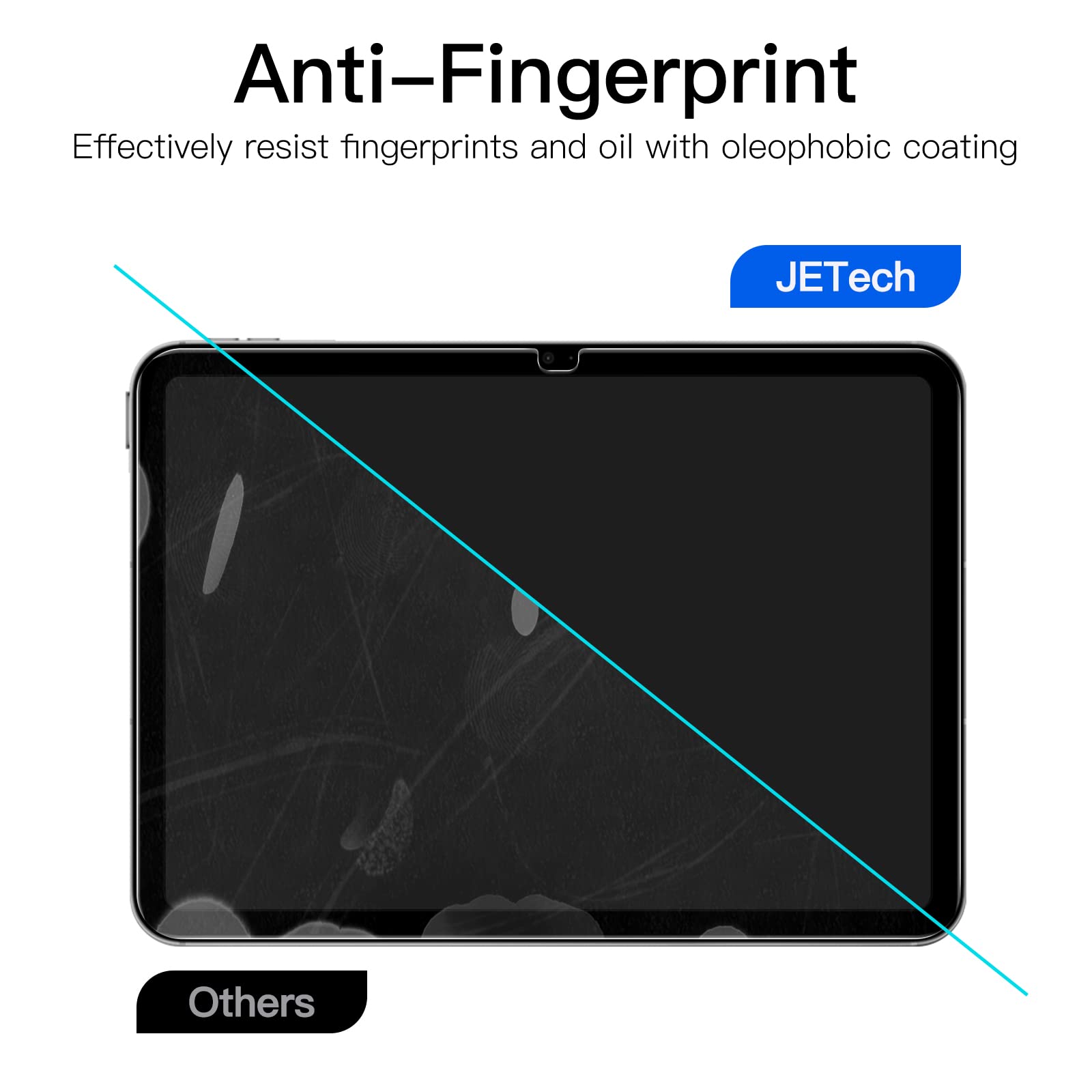 JETech Privacy Screen Protector for iPad 10 (10.9-Inch, 2022 Model, 10th Generation), Anti-Spy Tempered Glass Film