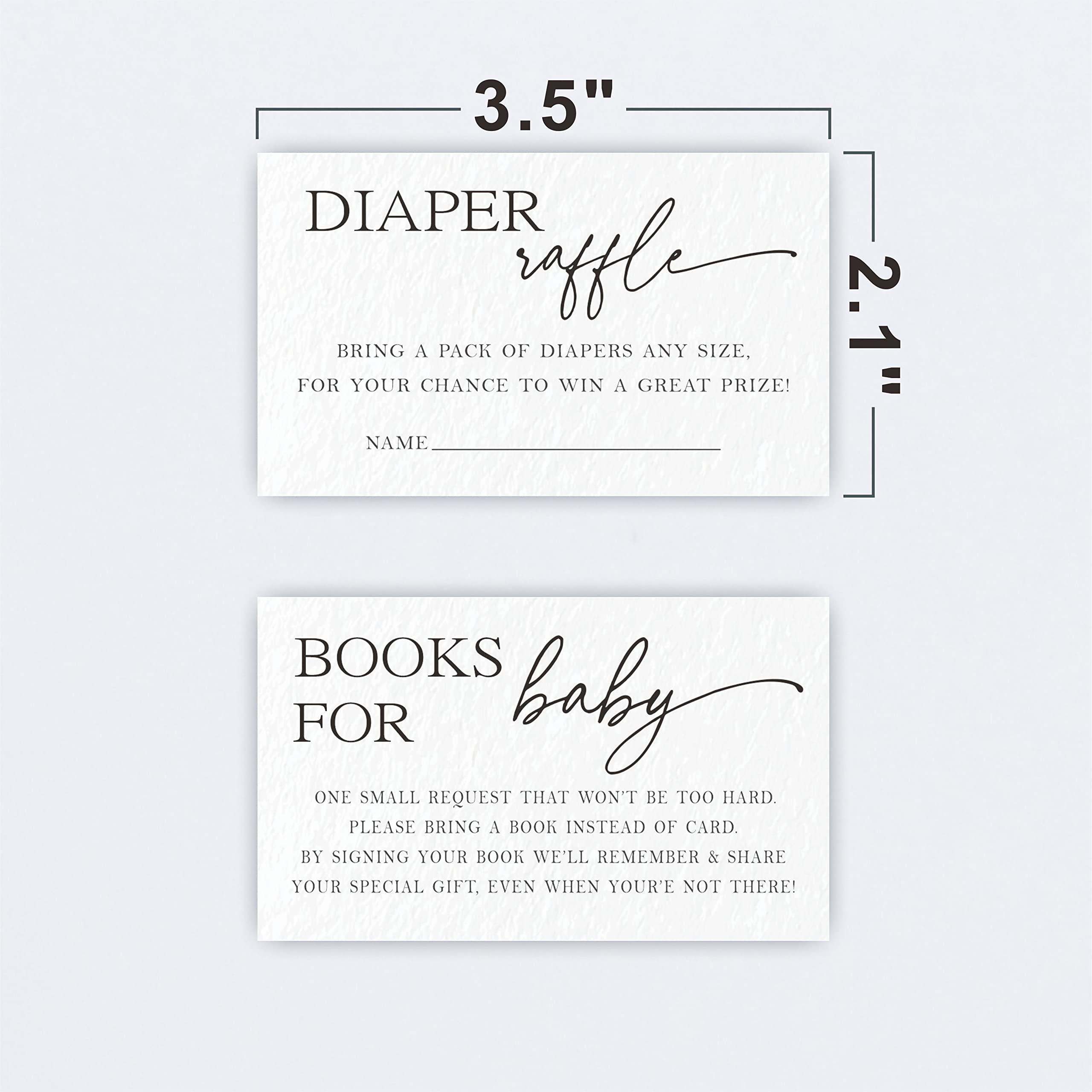 Set of 25 Baby Shower Invitations with Envelopes, Diaper Raffle Tickets and Baby Shower Book Request Cards, Minimalist Hello Baby, Modern Black and White Theme Theme Gender Reveal Party(YQKTZ-A10)