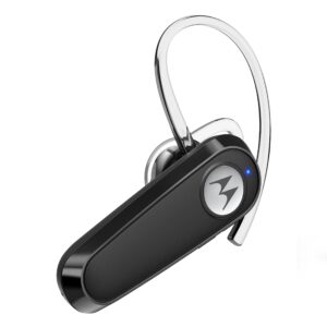 motorola sound hk126 bluetooth earpiece - in-ear wireless mono bluetooth headset with 8-hour talk time, voice assistant compatible, connects to 2 devices - lightweight bluetooth phone earpiece