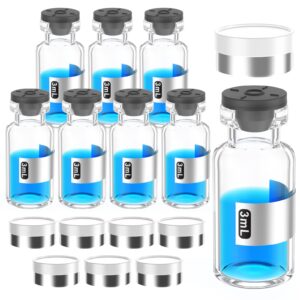 empty sterile vial with separately butyl rubber stopper and flip top closure,removable,after filling,need to seal by crimpertype 1 borosilicate glass tubing,individually packed (3ml 8pcs)