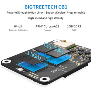 BIGTREETECH CB1 V2.2 Core Control Board 100M 1GB DDR3 RAM Motherboard Support HDMI5 Klipper/Debian for Manta E3 EZ/Manta M4P/Manta M5P/Manta M8P, PI4B Adapter V1.0, Raspberry-pi 4 3D Printer Board