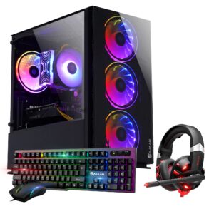 hajaan breeze gaming tower pc - intel core i7-10700f processor up to 4.80 ghz, 16gb ddr4 ram, 512gb ssd, geforce gtx 1660 6gb ddr6, wi-fi ready, vr ready, windows 11 pro