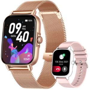 smart watch for women (answer/make calls) 1.69" hd touch screen fitness tracker with heart rate blood pressure sleep monitor activity tracker sports watch compatible with iphone samsung android phone