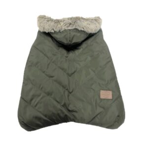 angelette premium down cape stroller,carrier cover and car seat footmuff, best for freezing winter conditions (khaki)