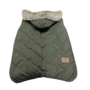 angelette Premium Down Cape Stroller,Carrier Cover and Car Seat Footmuff, Best for Freezing Winter Conditions (Khaki)