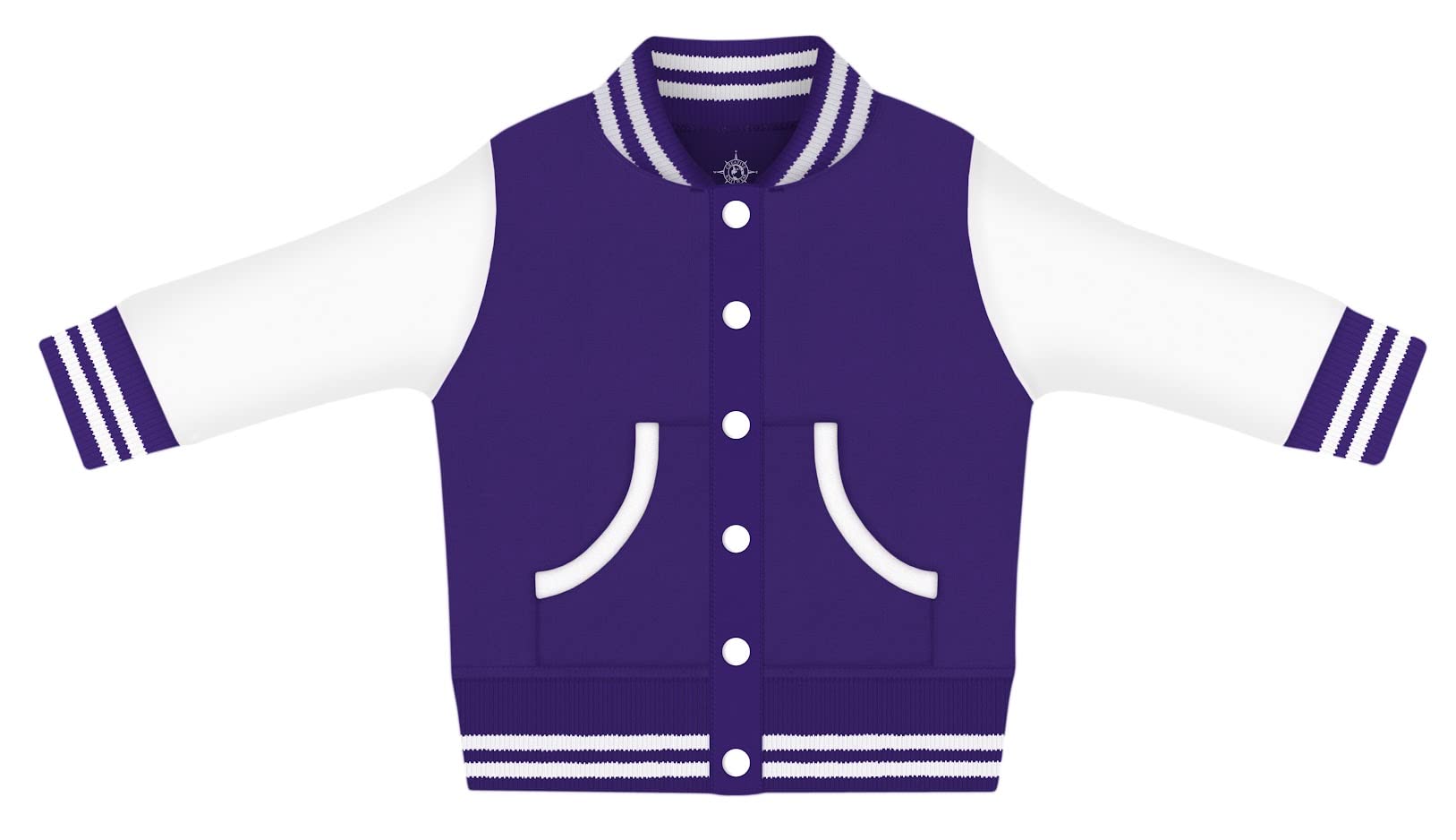 Creative Knitwear Varsity Bomber Jacket - Purple Letterman Jacket Size 0-3M