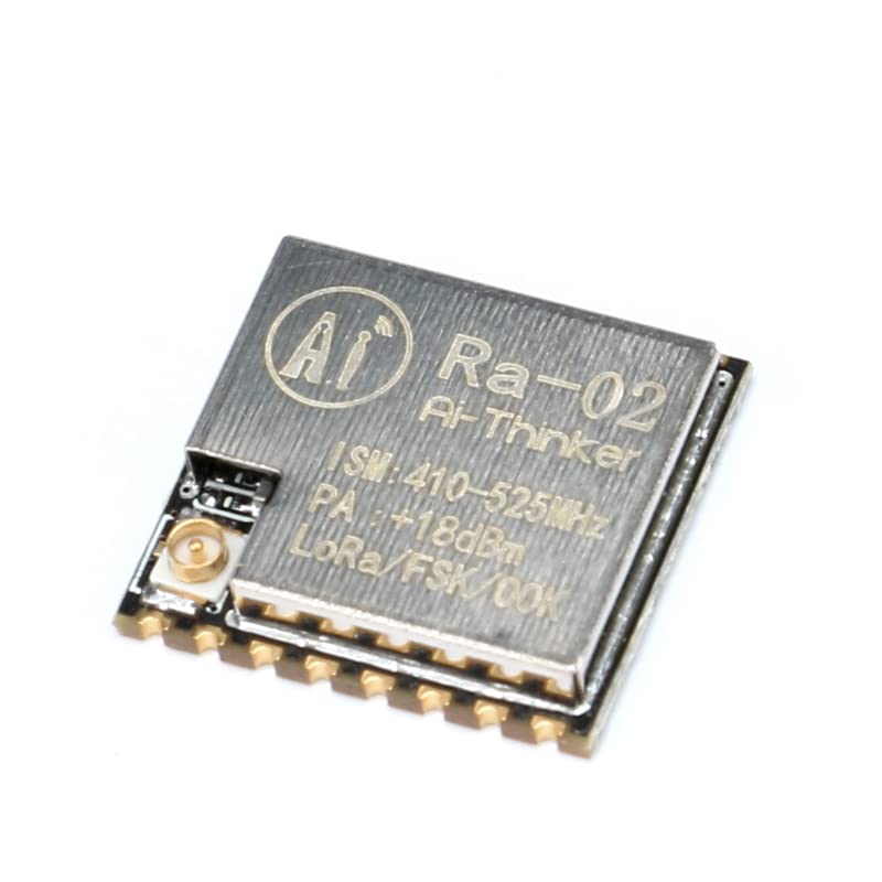 JESSINIE 2Pcs SX1278 LoRa Ra-02 Wireless Module 433MHz Ra-02 Spread Spectrum Wireless Module Serial Port Adapter 3.3V UART Interface with IPEX Connector