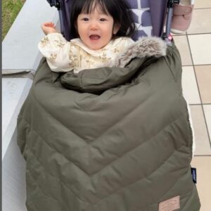 angelette Premium Down Cape Stroller,Carrier Cover and Car Seat Footmuff, Best for Freezing Winter Conditions (Khaki)