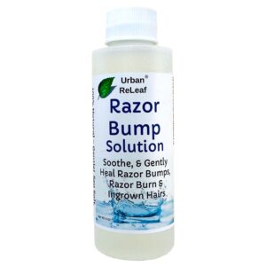 urban releaf razor bump solution ! natural sea salt and tea tree. soothe & gently calm shaving bumps, burns & ingrown hairs. made fresh in usa! helps irritation.