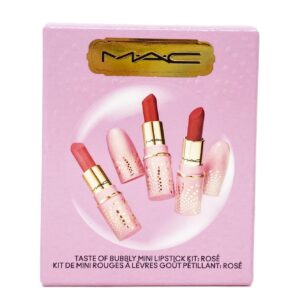 mac limited edition bubbles & bows taste of bubbly mini lipstick kit: rose