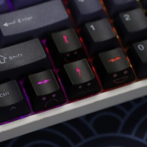 Mechkeeb 1.6mm Thickness WASD Arrow Replacement Keycaps Lightning Baby Shine Through Keycaps OEM Profile for MX Mechanical Gaming Keyboard Keycap