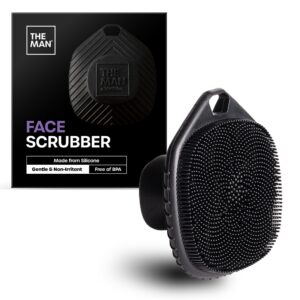 the man face scrubber - silicone face scrubber for men, gentle exfoliator face massager, flex face brush for men, removes dead & dry skin, face & skin care grooming, shower facial cleansing brush