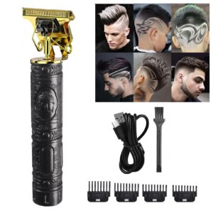 Hair Trimmer for Men, Pro T Clippers Trimmer,Professional Electric Hair Clippers Cordless Beard Trimmer Shaver Electric T Blade Hair Trimmer, Hair Clippers Cutting Grooming Kit with Guide Combs