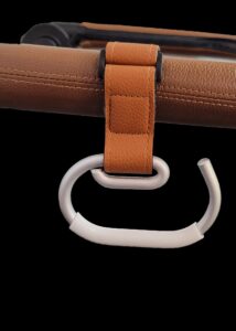 stroller & wagon hook - accessories - shopping hook - bag hook - large hanger for purse, diaper bag, backpack (white)