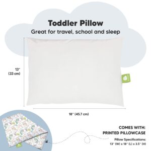 KeaBabies Toddler Pillow with Pillowcase and Toddler Pillowcase for 13X18 Pillow - 13x18 My Little Dreamy Pillow - Organic Toddler Pillow Case for Boy, Kids - Organic Cotton Toddler Pillows