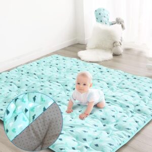 baby play mat for 71'' x 59'' playpen, large & thick baby mat for floor, playmat for babies and toddlers, non slip cushioned baby crawling mat for playpen, easy clean foam play mat, dinosaur