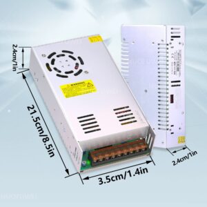 DC 60V 10A 600W Switching Power Supply Adapter 110V AC to 60V DC Converter Power Supply Transformer SMPS for 60Volt Drive Sensor System Lamp Meter Controller Servos Electric Motor and More 60V Device