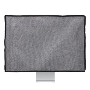 kwmobile Dust Cover for 20-22" Monitor - Linen Monitor Display Protector - Protect Your Computer Screen - Dark Grey