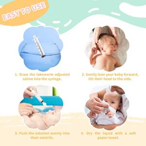 Aufisi Nasal Irrigator for Baby 10ml Professional Baby Nasal Aspirator with Safe Silicone Nasal Suction Tips Portable Baby Nasal Syringe Infant Nose Cleaner 2 Pieces