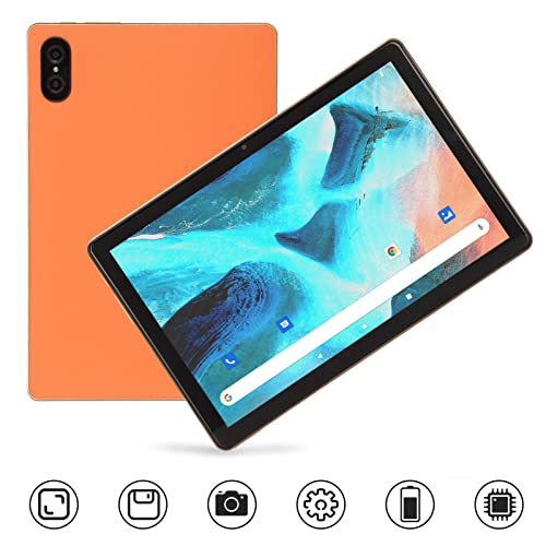 10.1 Inch Tablet, 6GB RAM 128GB ROM Support Multiple Languages 5GWIFI Tablet PC 2.0Ghz Octa Core USB C Charging Port with Leather Shell for 11.0 (US Plug)