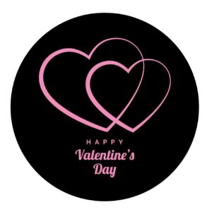 2 inch 150 PCS Black Heart Stickers for Valentine's Day, Invitation, Envelopes, Package Waterproof Stickers