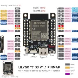 LILYGO T7-S3 ESP32-S3 16MB Flash 8MB PSRAM Development Board Wireless WiFi BLE TTGO Module