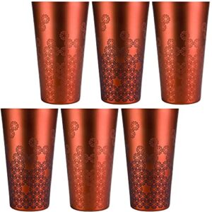 arora aluminum cups for drinks, metal color-changing red tumbler, aluminum 30oz cup, set of 6