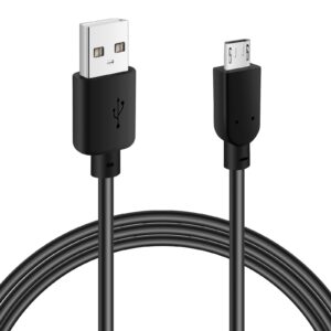 micro usb cable 3 feet, 2.4a fast charging & sync android charger, usb 2.0 a to micro b 5-pin cord, compatible with samsung galaxy s7 s6 edge, note 5 4, sony, ps4, kindle, fire tv and more – black