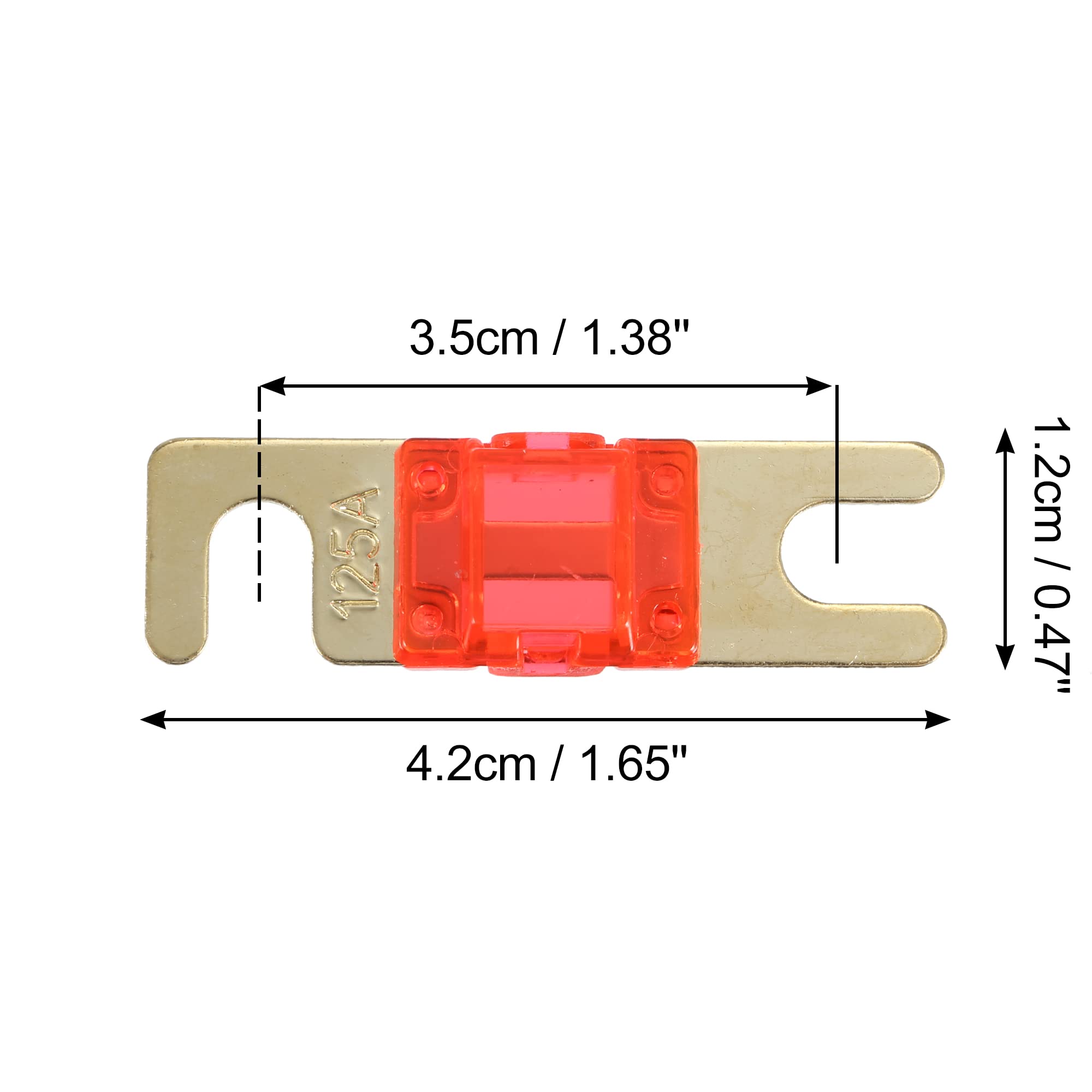 X AUTOHAUX 10pcs 125A AFS Mini ANL Fuse Replacement Electrical Protection for Car Truck Motorcycle Boat Audio CDs