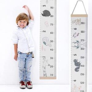 watris veiyi height measure chart, growth height chart, measuring height chart, cute portable writable wall sticker height measure meaningful memories removable roll up measure wall chart 7.9x8.3in(a)