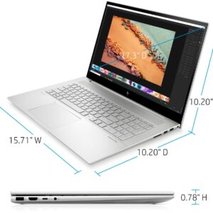 HP Latest Envy Laptop | 17.3" FHD IPS Touchscreen | Intel 10-Core i7-1255U | NVIDIA Geforce MX550 | 64GB DDR4 2TB SSD | WiFi 6E | Backlit KB | Fingerprint | Thunderbolt 4 | Windows 11 Pro