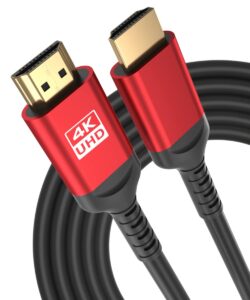 alleasa 50ft 4k hdmi cable, high speed with hdr10 & hdcp2.2, cl3 rated for in-wall installation, compatible with roku tv, laptop, pc, hdtv, gaming consoles