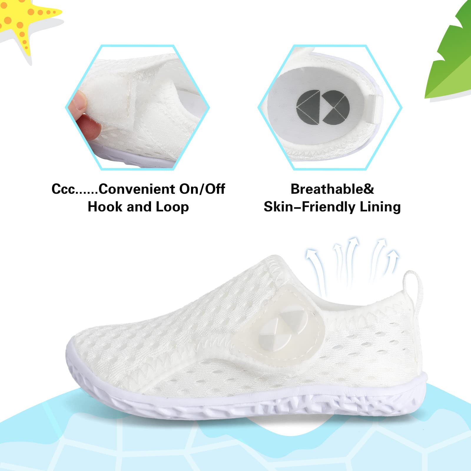 Toddler Water Shoes for Girls Boys Kids Infants Barefoot Swim Beach Aqua Shoes Breathable Quick Dry for Outdoor Water Sports Pool River 3.5-4 Infant