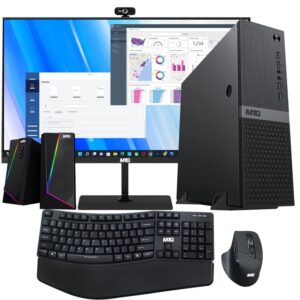 computer desktop pc mtg aurora - intel core i7 4th gen, 8gb ram ddr4, 1tb nvme, mtg 22 inch monitor, mtg wireless ergonomic keyboard mouse, rgb speaker, webcam, win 10 home