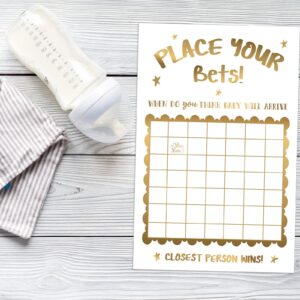 Geyee Baby Shower Decorations Neutral Predicting Birthdate Baby Shower Game Large Funny Due Date Baby Calendar Sign for Boy or Girl, 24.41 x 37.4 Inch (Baby)