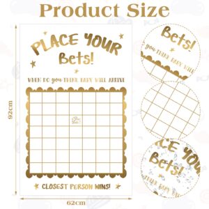 Geyee Baby Shower Decorations Neutral Predicting Birthdate Baby Shower Game Large Funny Due Date Baby Calendar Sign for Boy or Girl, 24.41 x 37.4 Inch (Baby)