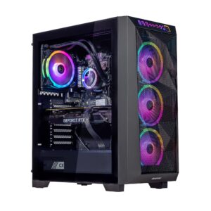 velztorm pilum gaming desktop pc (amd ryzen 7-5700x 8-core, geforce rtx 3070, 32gb ram, 1tb pcie ssd + 1tb hdd (3.5), hdmi, display port, win 11 pro)