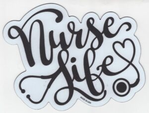 nurse life magnet for cars trucks vans refrigerators 4x5 inches heart stethoscope made in usa