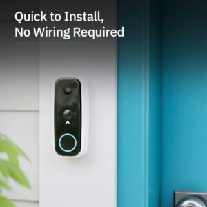 abode Wireless Video Doorbell Cam & Chime - All-in-One Weatherproof Wi-Fi Connected HD Camera with Push-Button Doorbell, 160-Degree View, Automatic Person Detection, Night Vision & 2-Way Voice