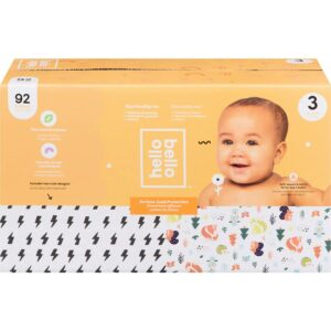 hello bello diaper club gn size 3 diaper, 92 count