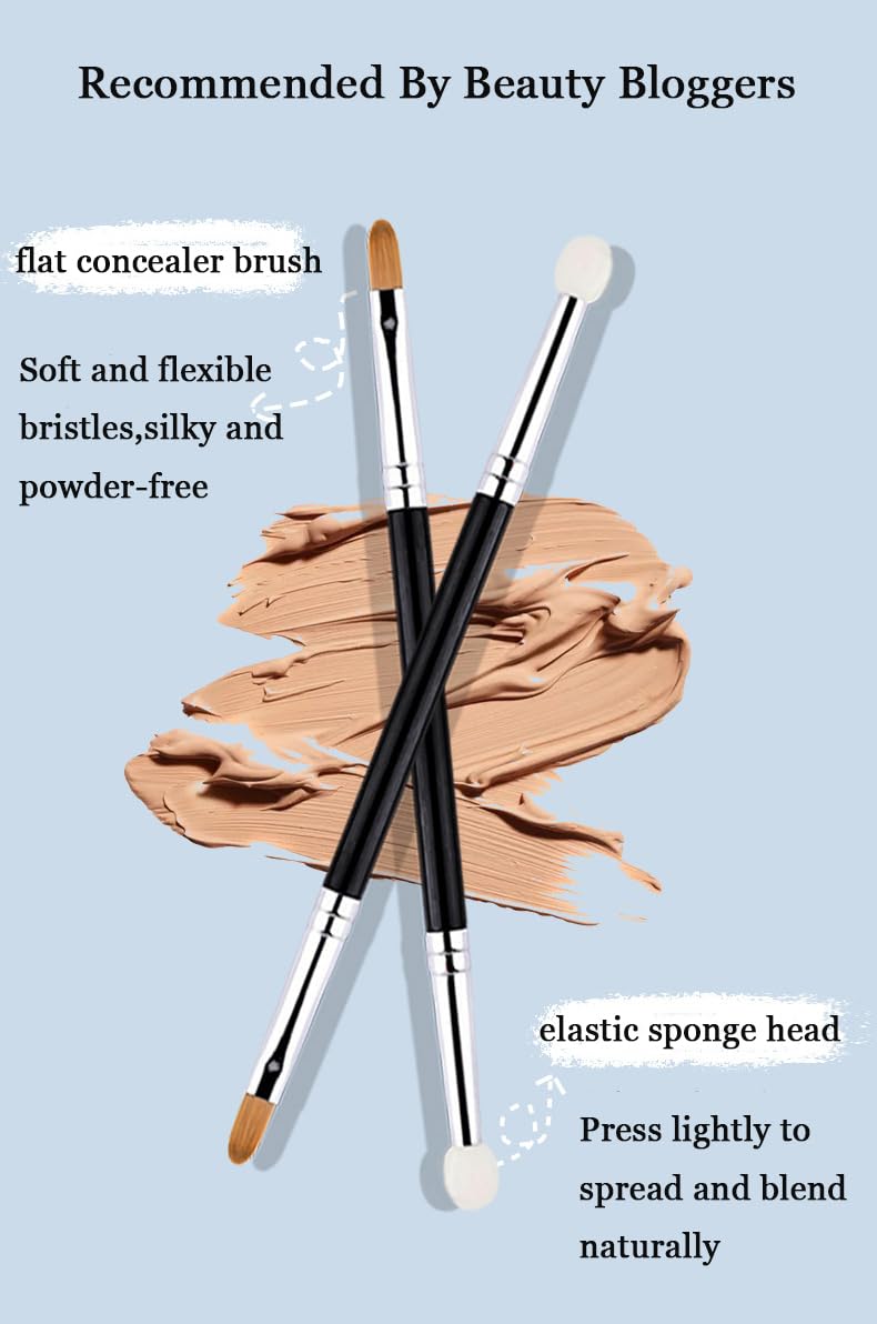 3Pcs Lip Brush Set, Concealer Brush Lip Brush Smudger Brush Makeup Tool Set Lipstick Applicator Lip Makeup Brush Eye Shadow Concealer Foundation Makeup Brush