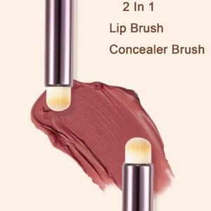 3Pcs Lip Brush Set, Concealer Brush Lip Brush Smudger Brush Makeup Tool Set Lipstick Applicator Lip Makeup Brush Eye Shadow Concealer Foundation Makeup Brush