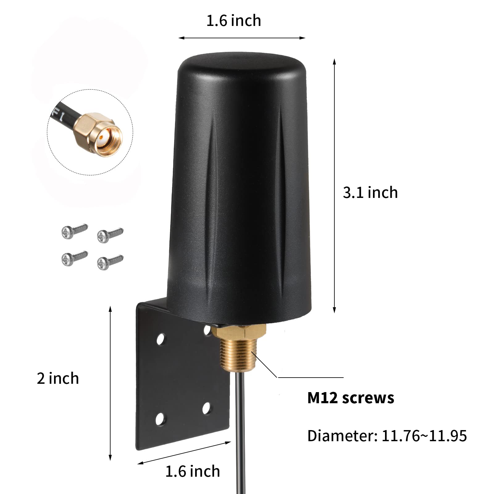 Outdoor 7dBi Dual Band 2.4GHz 5GHz 5.8GHz Long Range WiFi Booster Antenna for WiFi Router Hotspot Network Devices PC Security IP Camera WiFi Internet WiFi 6 Desktop PC USB Adapter WiFi Card, Eifagur