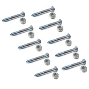 the rop shop | pack of 10 - shear pin bolt & nut for gravely 51001500, 01019500, 036867, 051663