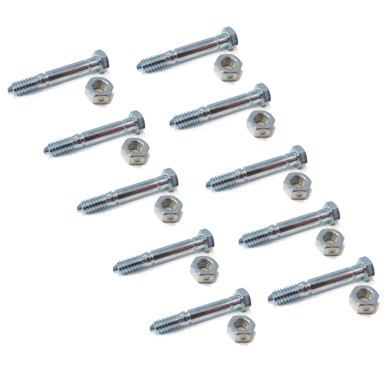 The ROP Shop | Pack of 10 - Shear Pin Bolt & Nut for Gravely 51001500, 01019500, 036867, 051663