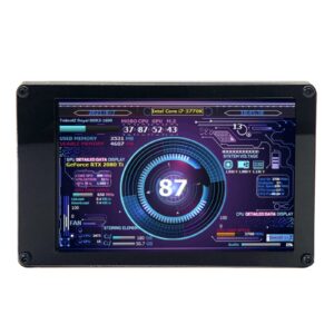 3.5 inch pc sensor panel display,computer temp monitor, mini screen temperature display pc cpu data monitor for pc cpu ram data, 360 degree rotation sub screen for computer case, computer temp mo