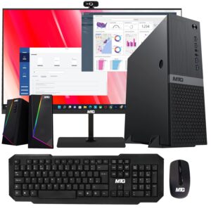 mtg aurora business computer desktop pc- intel core i7 4th gen, 8gb ram ddr4, 512gb nvme, mtg 24 inch monitor, mtg wireless keyboard mouse, rgb speaker, webcam, win 10 home